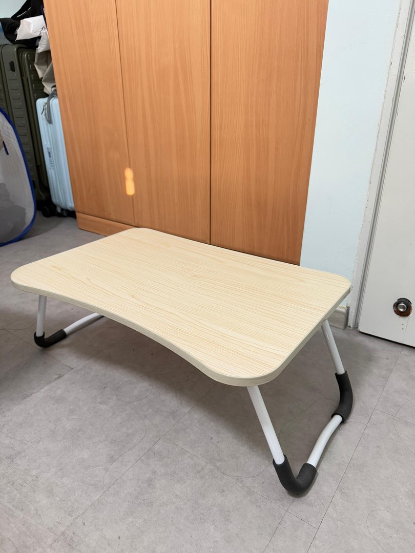 Foldable Laptop Table - Light Wood, Furniture & Home Living, Furniture ...