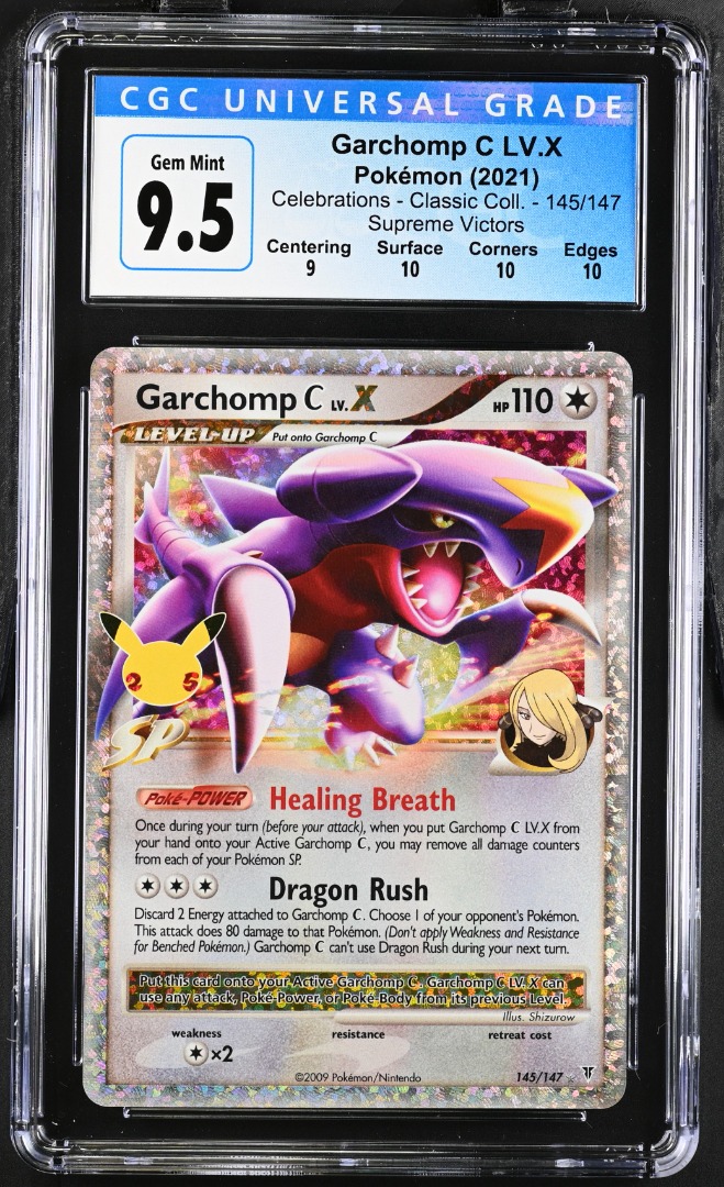 Garchomp C Lv.X #145 - Pokemon Celebrations (2021) - CGC 9.5 (Old) Gem ...