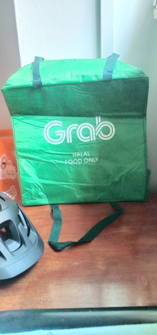 Grab Food Thermal Delivery Bag - Halal , Motorcycles, Motorcycle ...