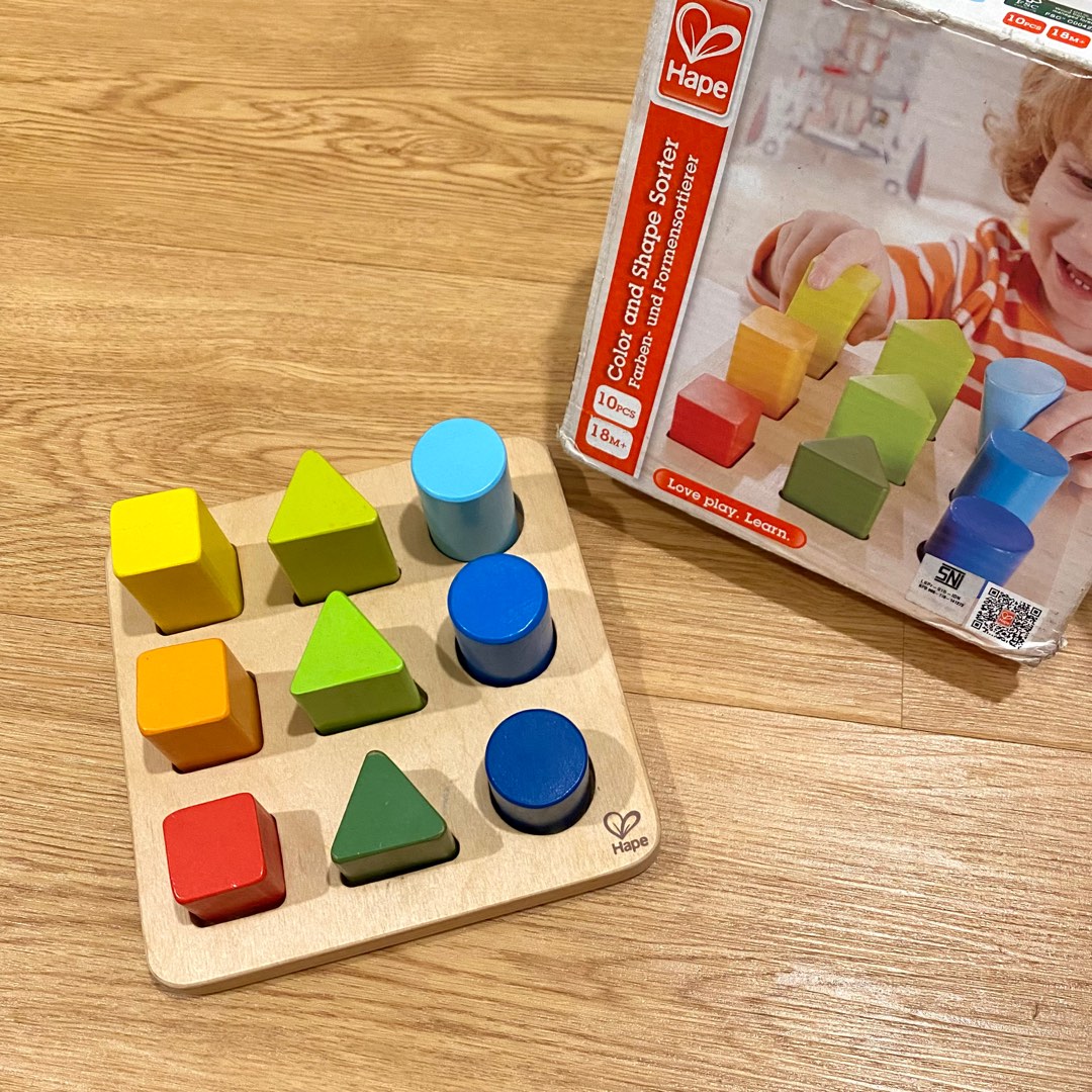 Hape Color and Shape Sorter | Mainan Edukasi Anak Bayi Baby Batita ...