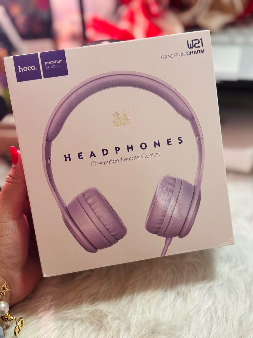 Hoco W21 Graceful Charm Wired Headphones with a built-in microphone ...