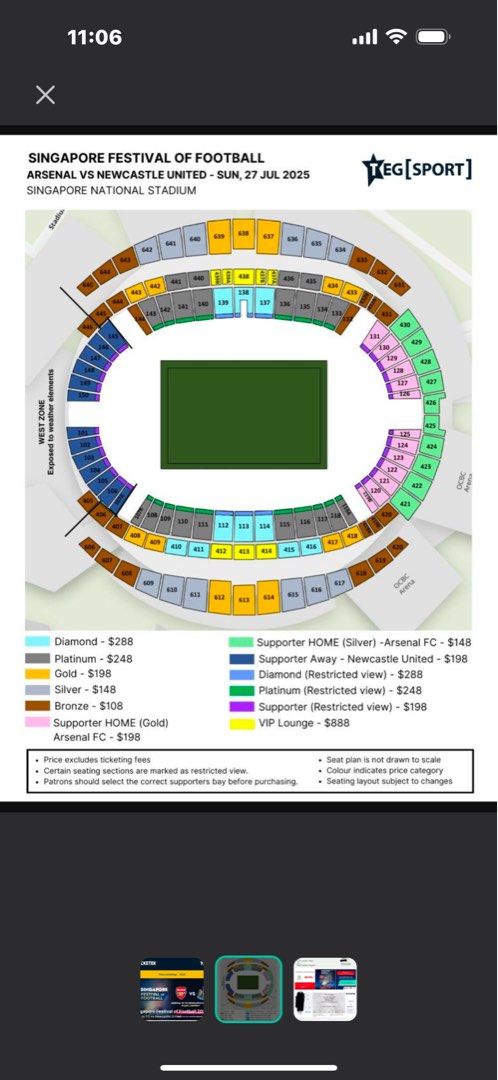 I WANT TO BUY -Arsenal vs Newcastle United - Singapore Festival of ...