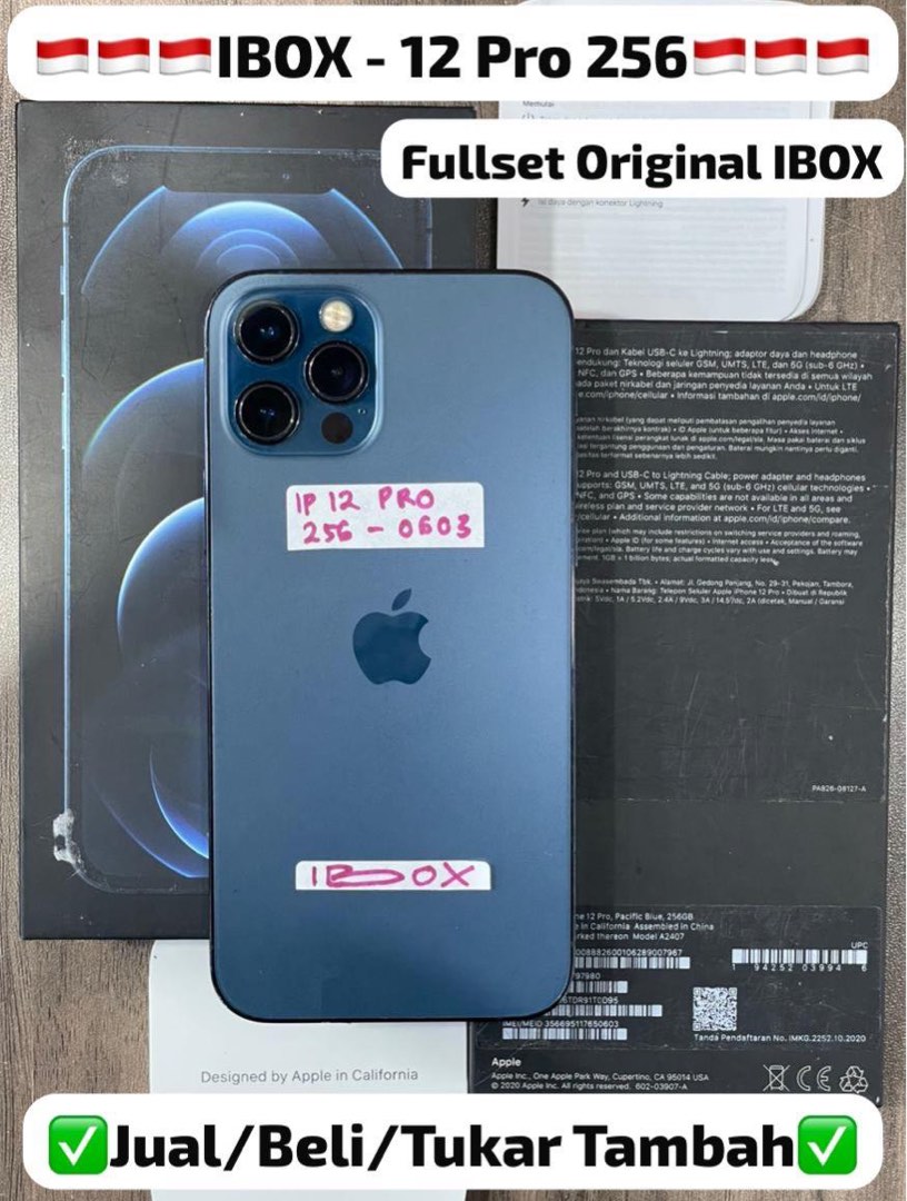 Iphone 12 Pro 256gb Biru, Telepon Seluler & Tablet, iPhone, iPhone 12 ...