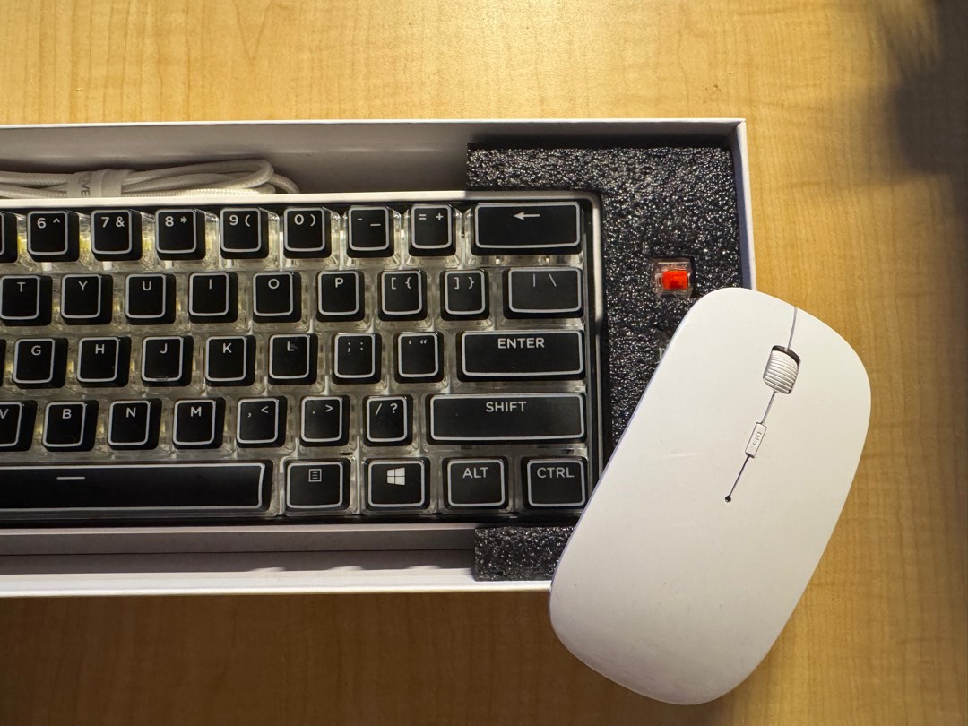 Kemove DK61 Snowfox Wireless Mechanical Keyboard (60% Hotswappable with ...