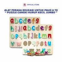 Mainan Edukasi Balok Kayu Puzzle Cangki Huruf Kecil Jumbo / Puzzle Untuk Anak / UD BAROKAH ALAT ...