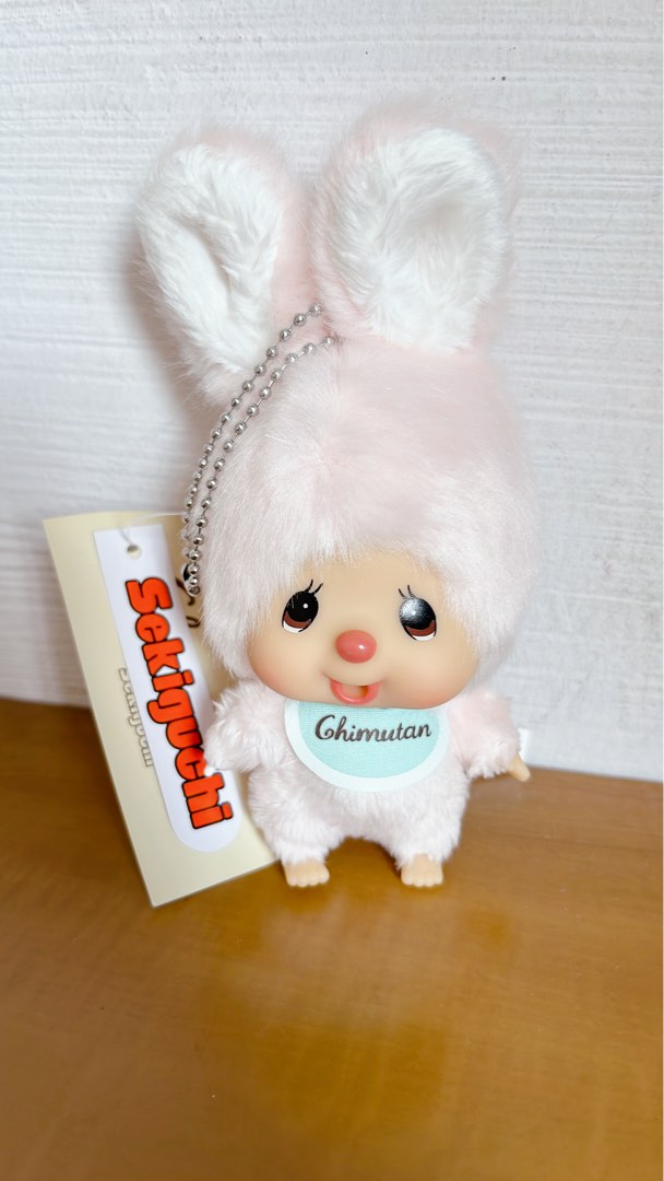 Monchhichi - Pink Chimutan Bunny Keychain, Hobbies & Toys, Toys & Games ...