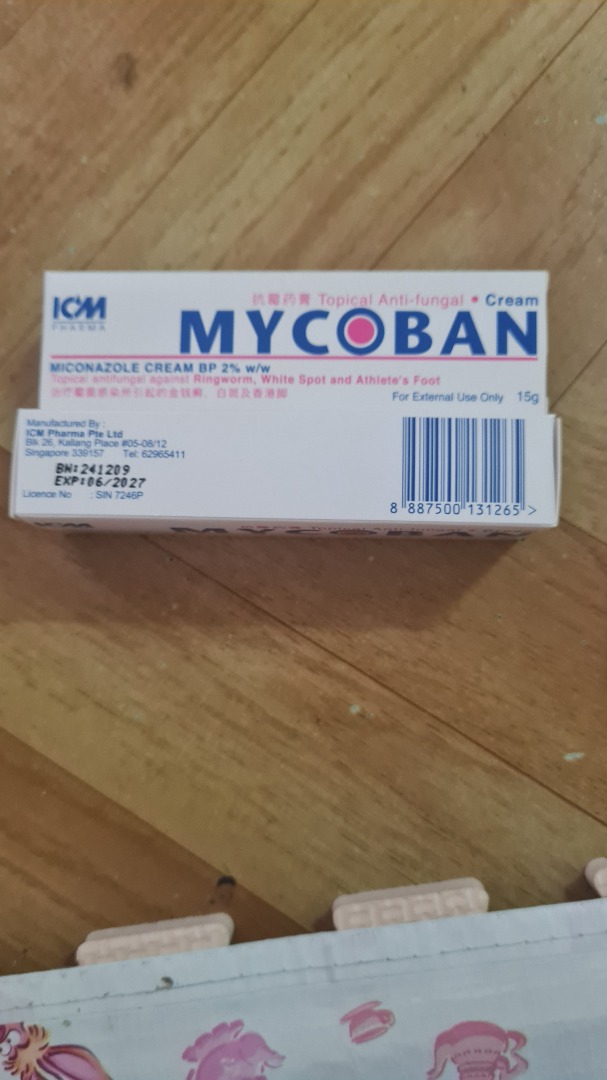 Mycoban Miconazole Cream 2% - 15g, Health & Nutrition, Medical Supplies ...