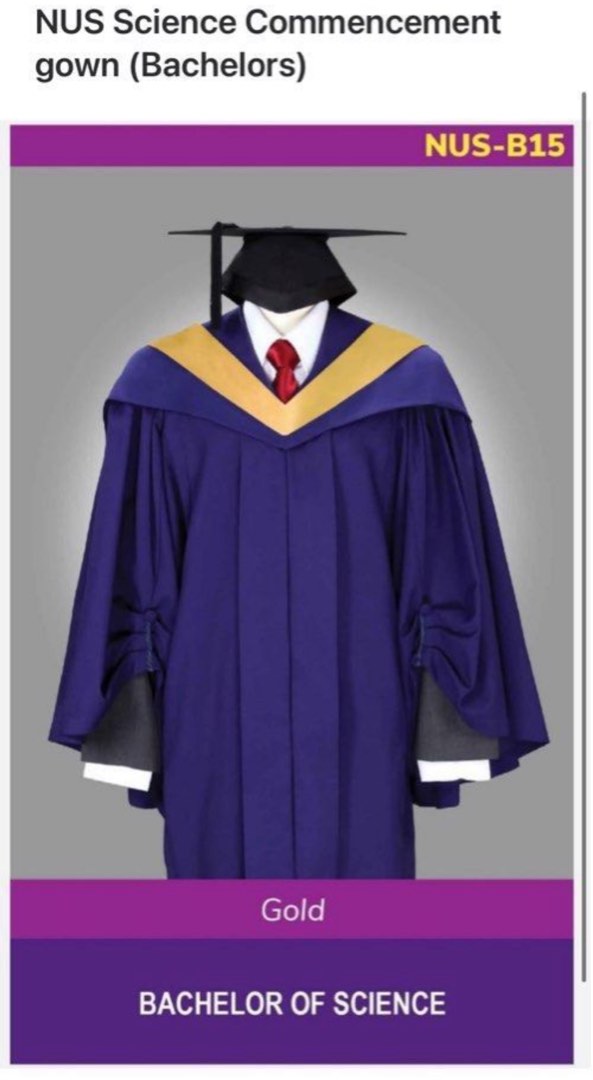 NUS Graduation Gown FOS, Women's Fashion, Dresses & Sets, Sets or ...