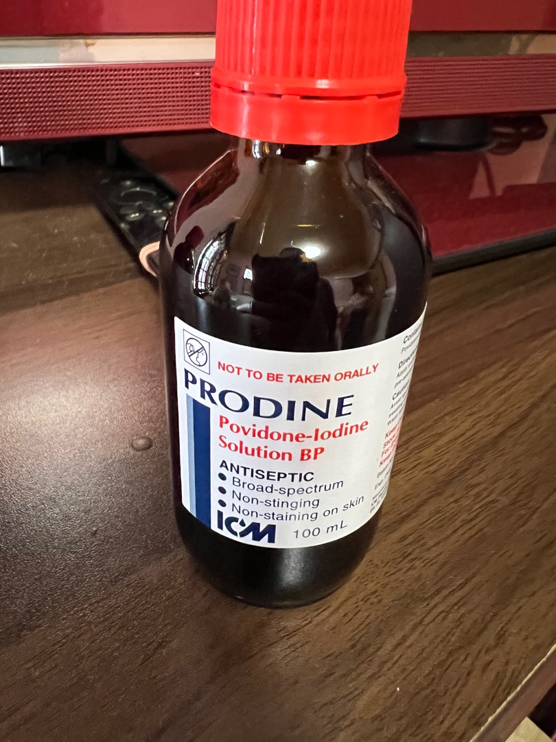 Prodine Povidone-Iodine Solution BP 100ml, Health & Nutrition, Medical ...