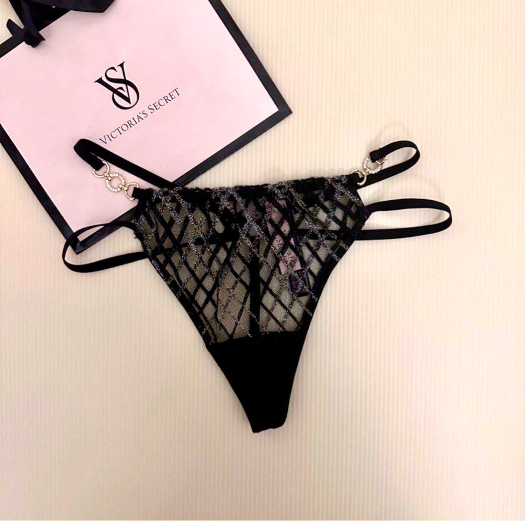 Victoria’s Secret Glitter Chain G-String Panty, Women's Fashion, New ...