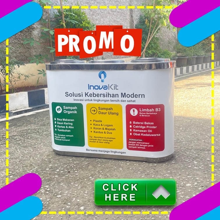 WA 0812-9869-9940 Jual Tempat Sampah Stainless 3 in1 Wiyong, Perabotan ...