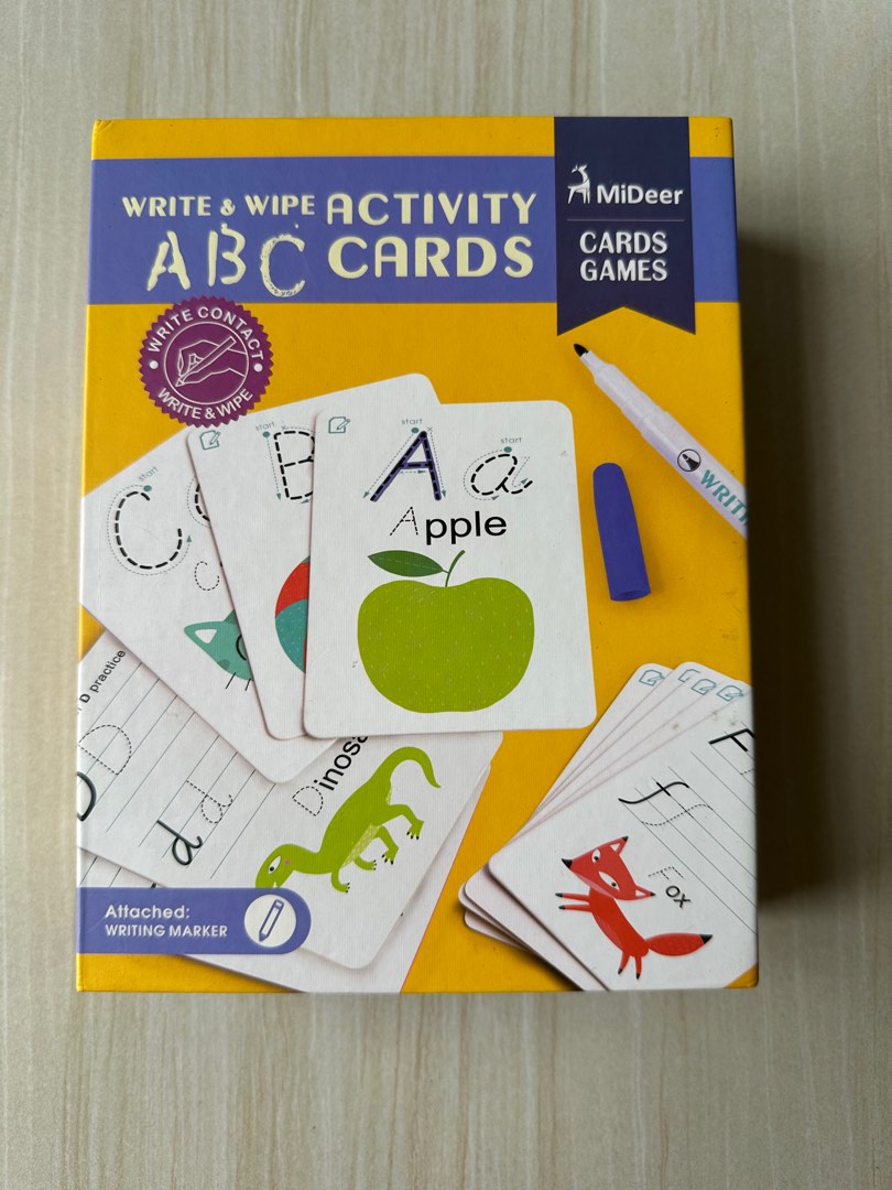 Write and Wipe ABC Activity Cards, Hobbies & Toys, Books & Magazines ...