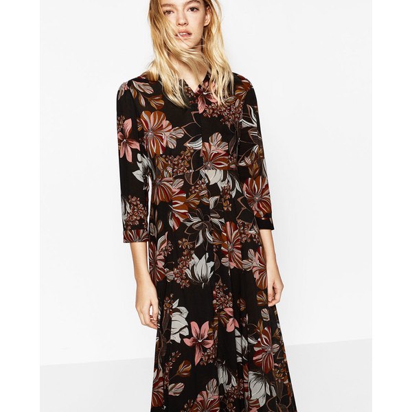 Zara Maxi Floral | Zara Floral Print Maxi Buttondown Shurt Dress | Zara ...