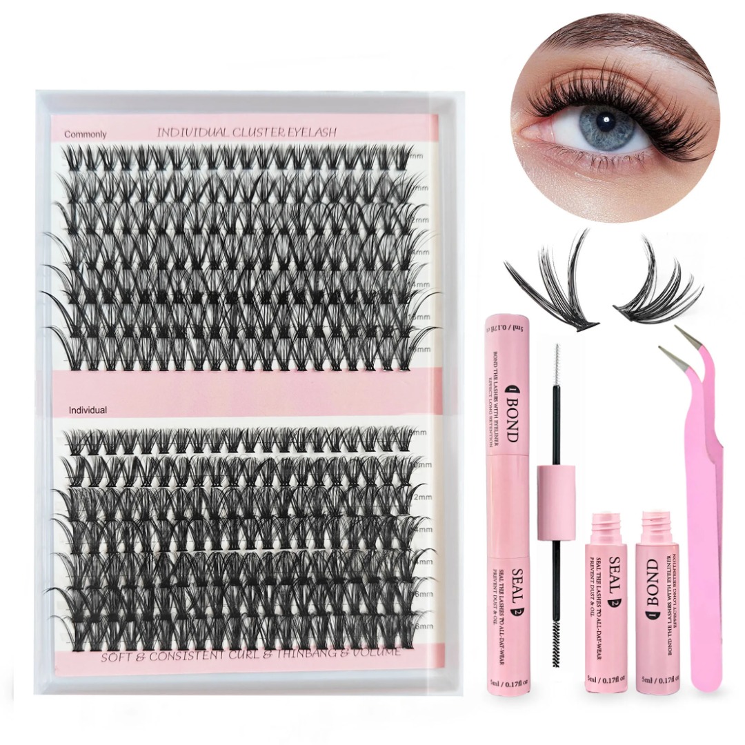 280 PCS Lashes Clusters Set Extensions Kit Fake eyelashes Mix Lash ...