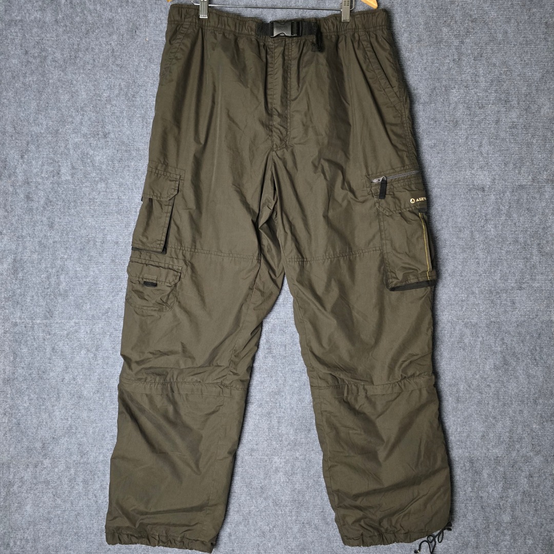 AIRWALK BELTED CONVERTIBLE FLEECE LINED CARGO TACTICAL UTILITY PANTS ...