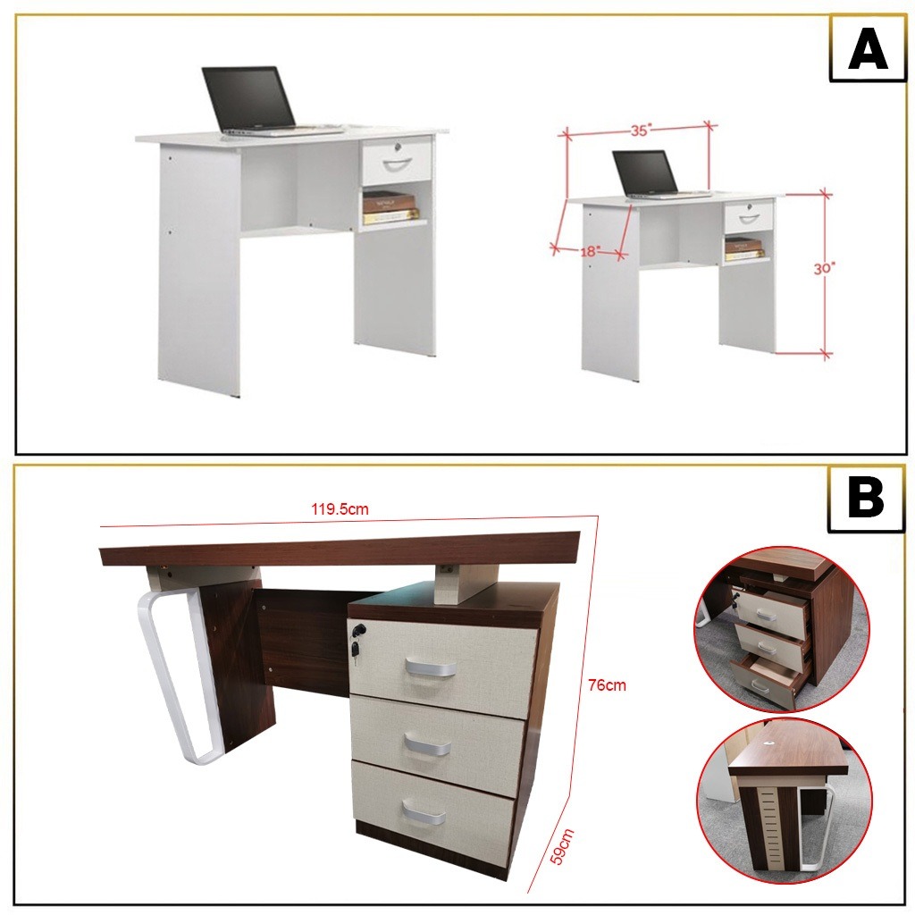Brann Series Wooden Study Table, Furniture & Home Living, Furniture ...