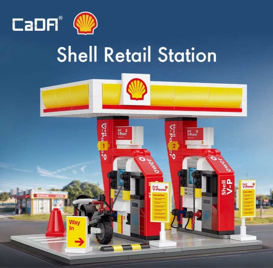 CaDA Shell Retail Station Building Block Set not lego, Hobbies & Toys ...