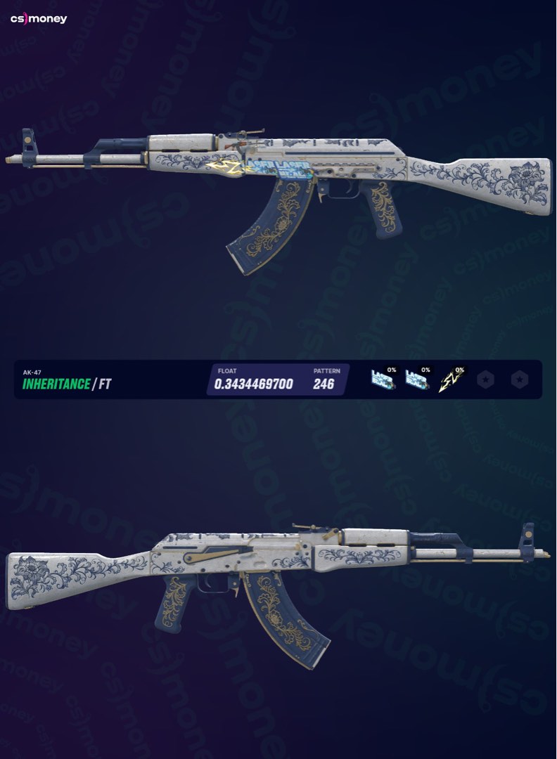 [96% Buff] Cs2 skins Ak-47 Inheritence ft, Video Gaming, Gaming ...