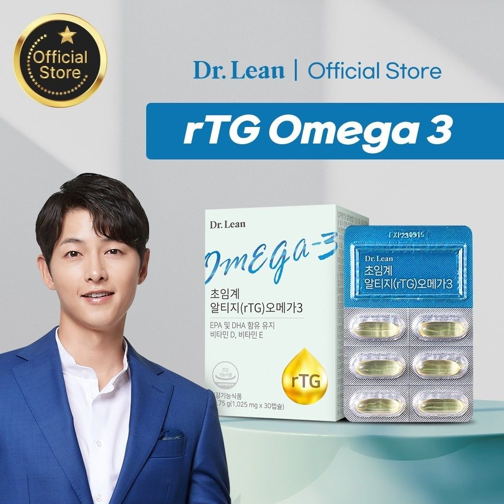 dr.lean rTG Omega-3 30 Capsules Fish Oil, Health & Nutrition, Health ...