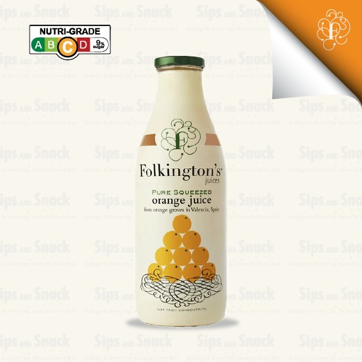 Folkington's Orange Flavor Fruit Juice UK 1L, Food & Drinks, Beverages ...