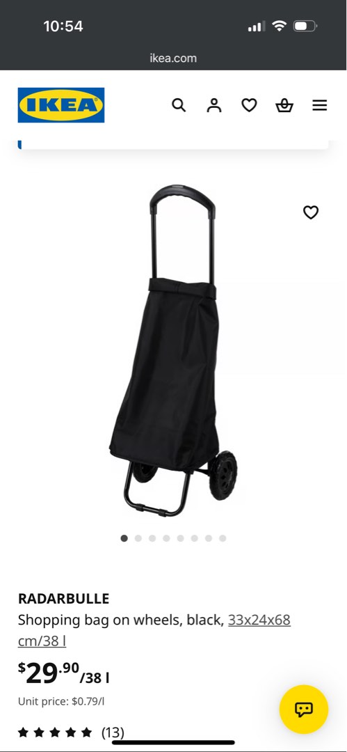 IKEA RADARBULLE Shopping Bag on Wheels, Women's Fashion, Bags & Wallets ...