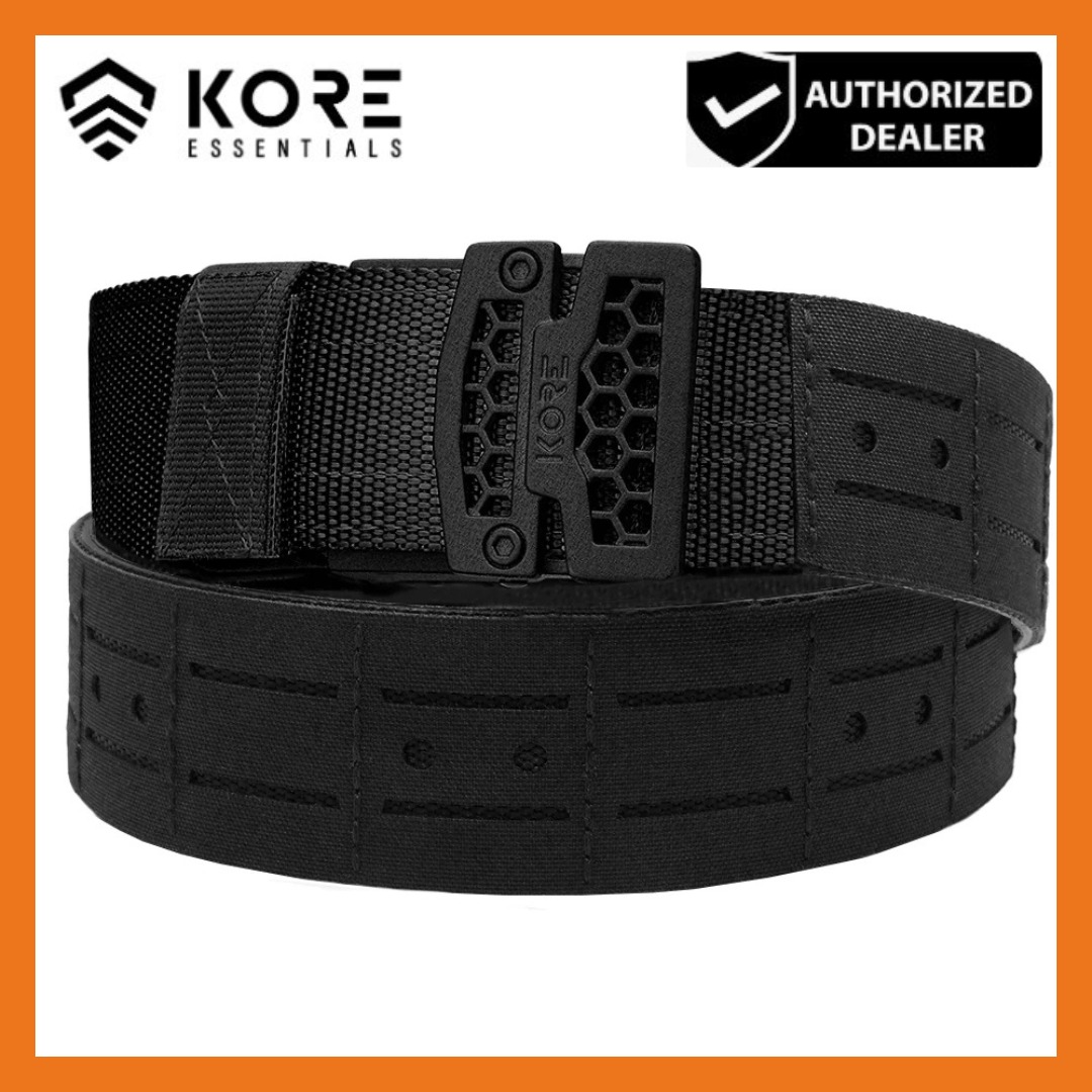 KORE ESSENTIALS BLACK LASER CUT MOLLE BATTLE BELT: COMPLETE KIT, Men's ...