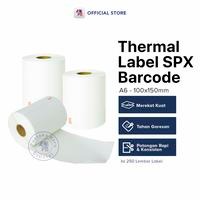 Label Barcode Thermal SPX Ukuran 10x15 cm / Kertas Sticker Barcode ...