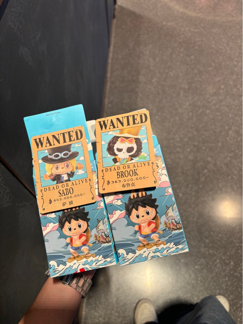 Labubu 海賊王 One Piece 系列 Sabo薩波 Brook布魯克 已拆盒未拆袋, 興趣及遊戲, 玩具 & 遊戲類 - Carousell
