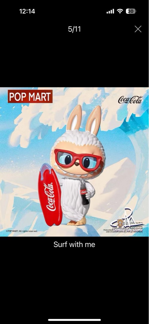 Labubu Coca Cola surf with me, Hobbies & Toys, Toys & Games on Carousell