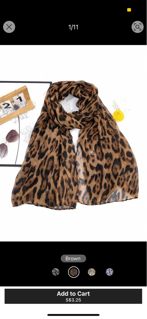 Leopard print hijab, Women's Fashion, Muslimah Fashion, Hijabs on Carousell