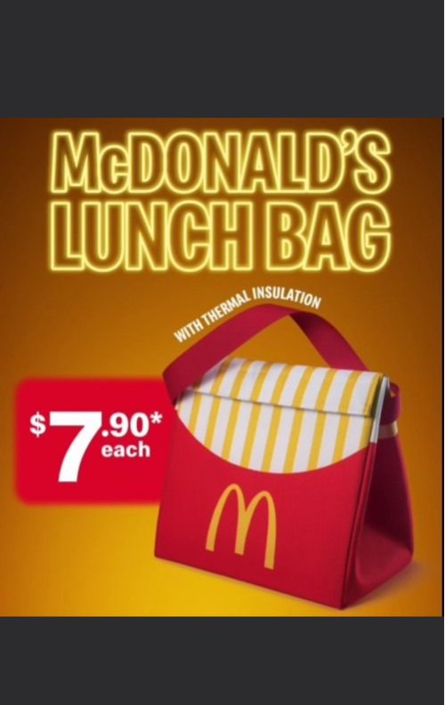 McDonald’s lunch bag insulated, Women's Fashion, Bags & Wallets, Tote ...