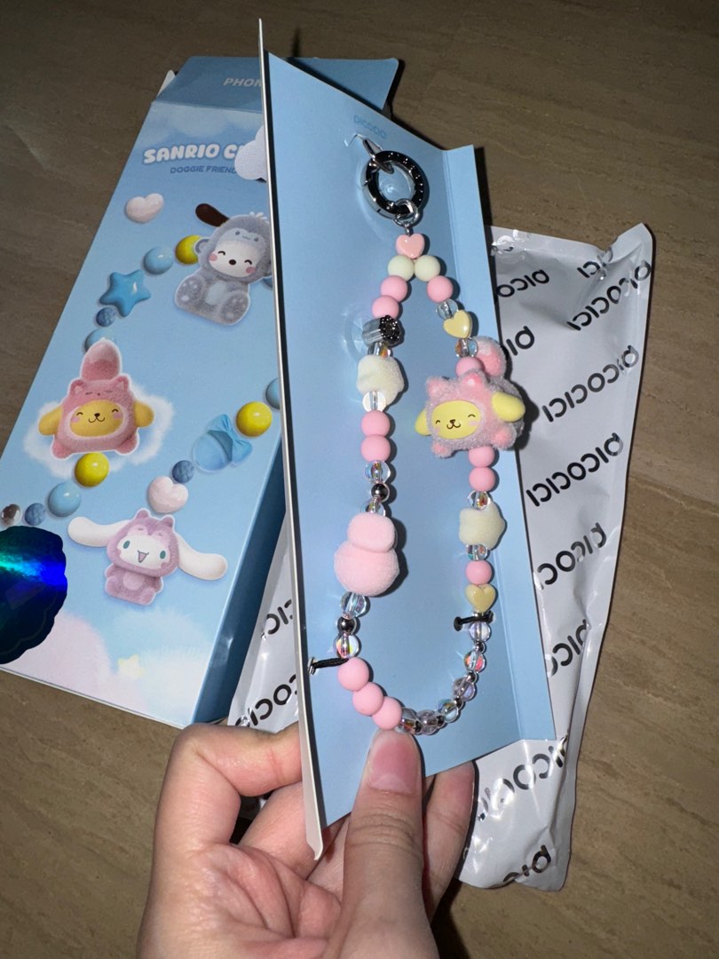 Miniso Sanrio Phone Charm String Pom Pom Purin, Hobbies & Toys ...