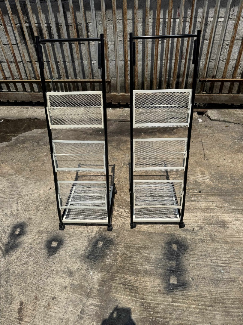 Mobile Display Rack Magazine Newspaper Stand, Furniture & Home Living ...