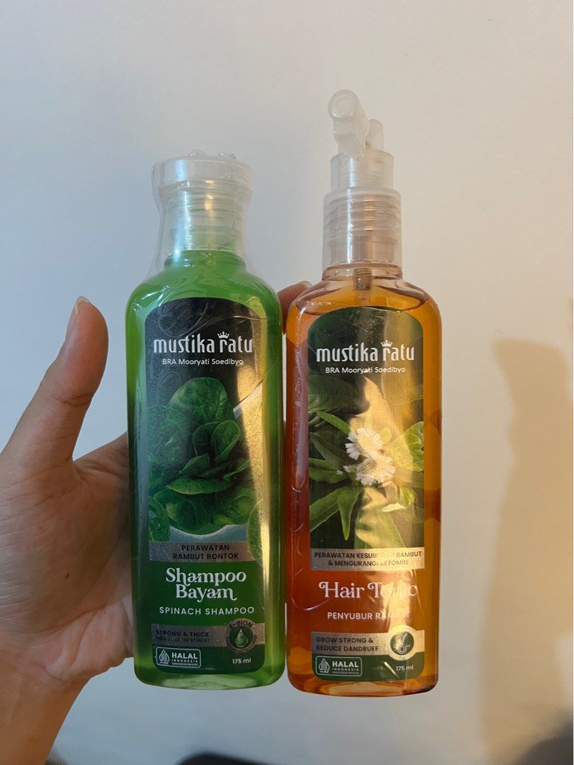 mustika ratu hair tonic + shampoo bayam, Kesehatan & Kecantikan ...