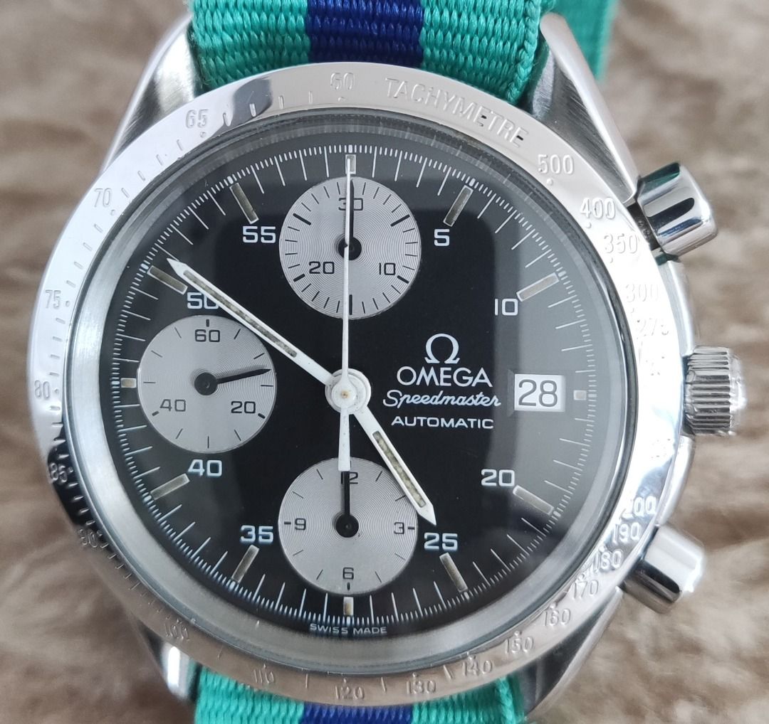 OMEGA SPEEDMASTER Reverse PANDA 175.0043 Automatic 7750 37mm Watch ...