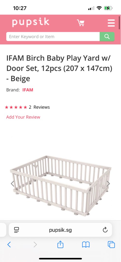 Playpen/ play fence/ IFAM Birch Baby Play Yard w/ Door Set - Beige ...