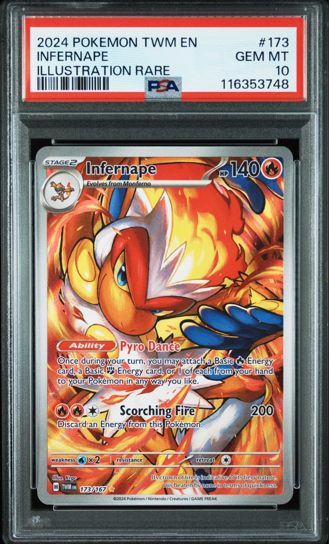 POKEMON TWM EN-TWILIGHT MASQUERADE 173 INFERNAPE ILLUSTRATION RARE ...