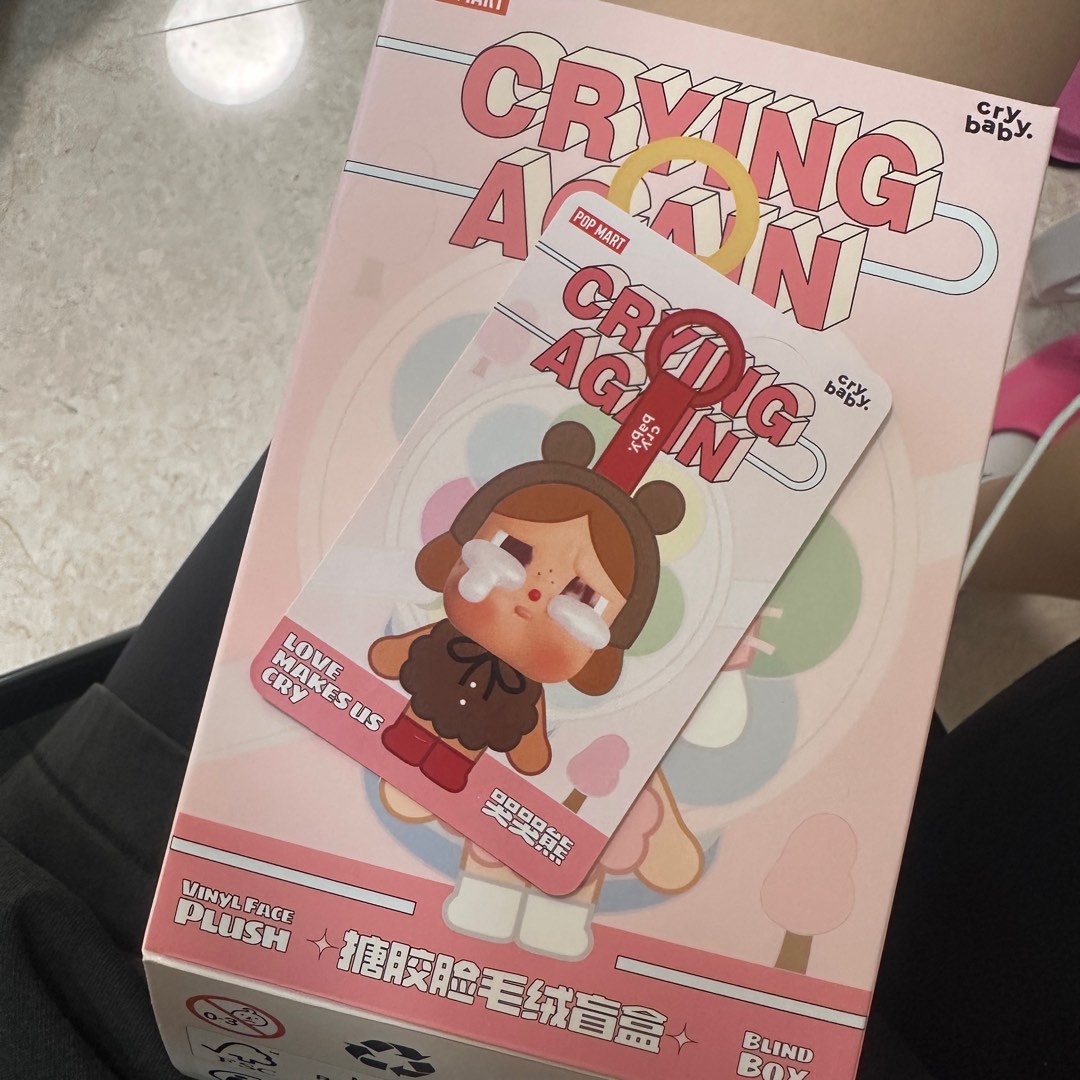 POP MART Crying Baby Plush Love Makes us Cry, Hobbies & Toys, Toys ...