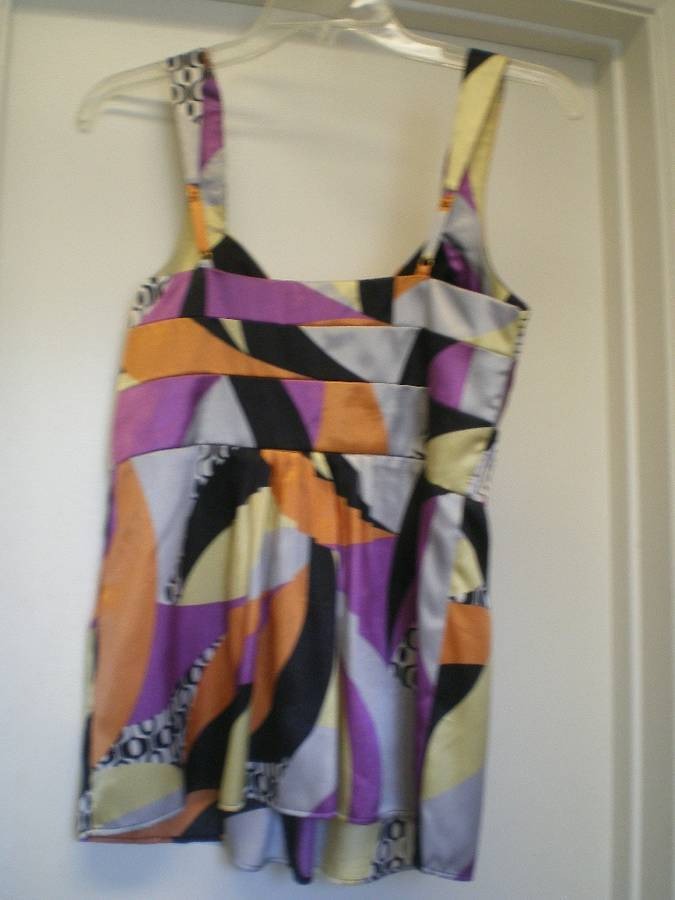 Rampage brand tank top, size small but runs a bit big. satiny vibrant ...