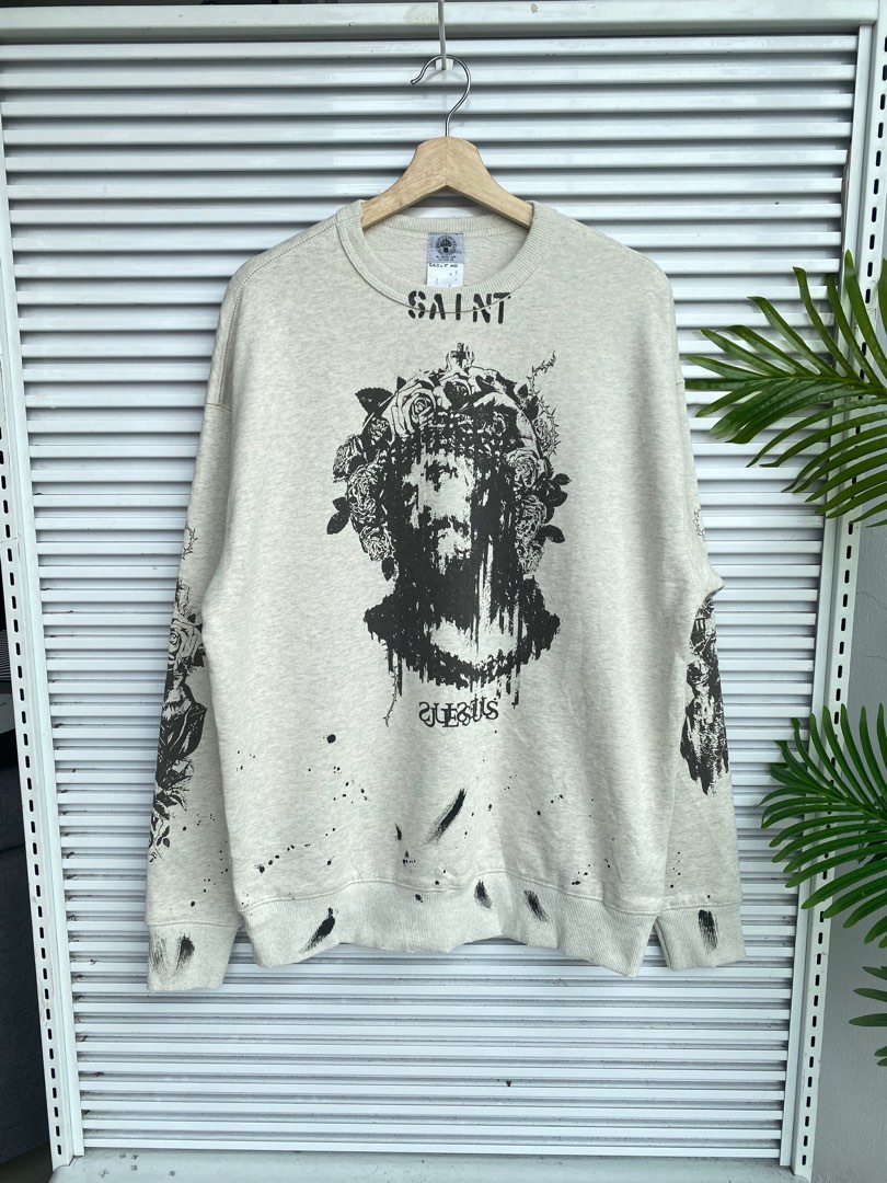 Saint Michael Jesus Sweatshirt / Bape Rick Owen Raf Simons, Men's ...
