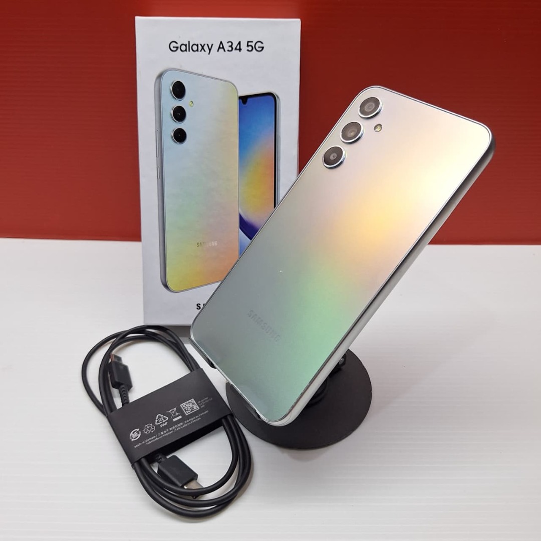 Samsung Galaxy A34 5G 8/128GB FULLSET NO MINUS RESMI, Telepon Seluler ...