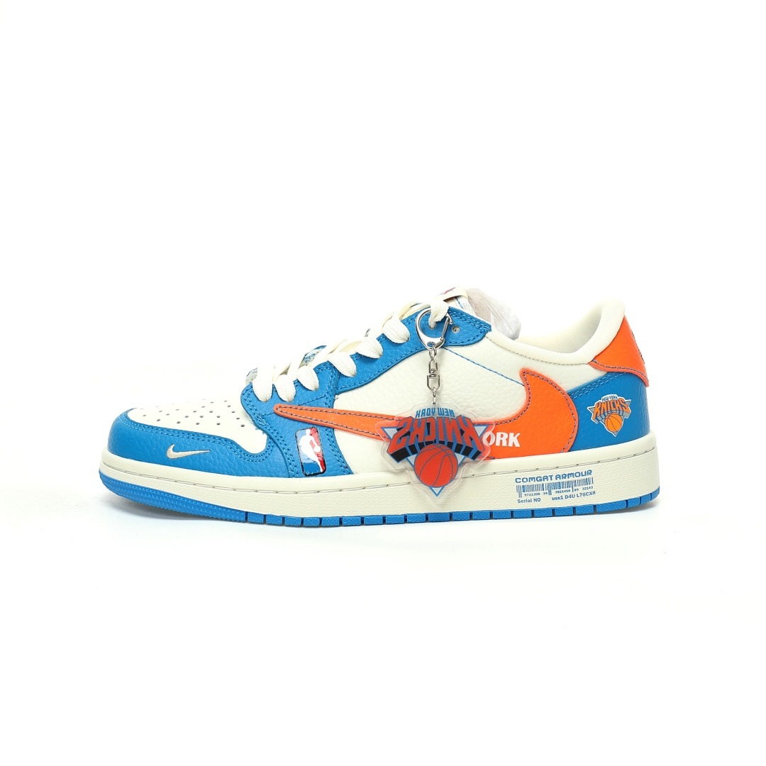 Travis Scott x Nike Air Jordan 1 Low OG"New York Knicks ", Men's ...
