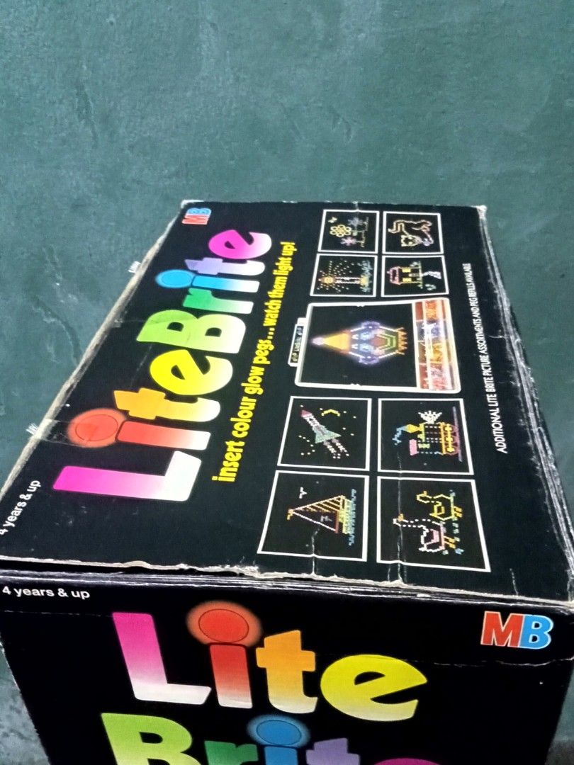 Vintage 80's Lite Brite Peg Organizer Game Like Stranger Things ...