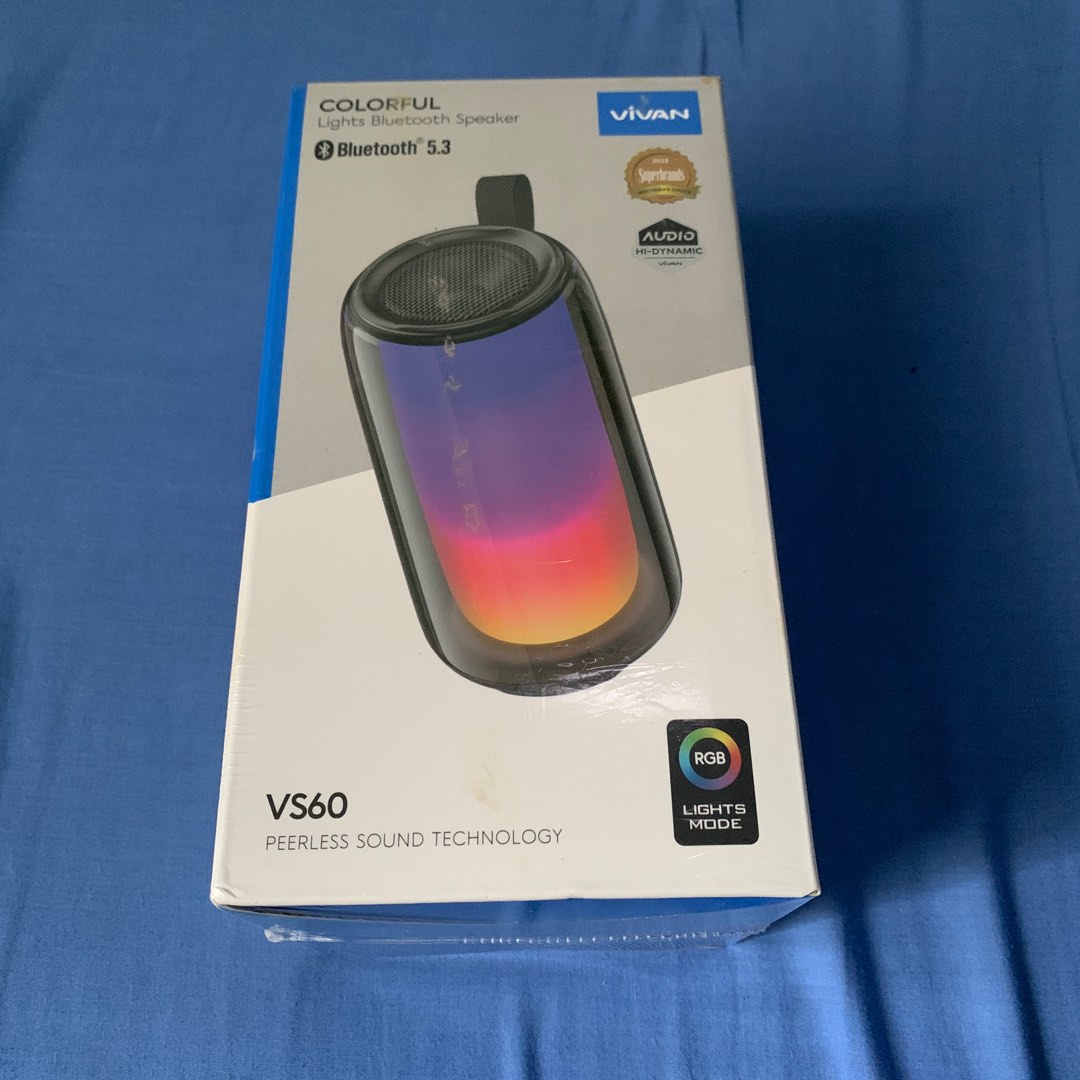 Vivan vs60 colorful lights bluetooth speaker, Elektronik, Audio di ...