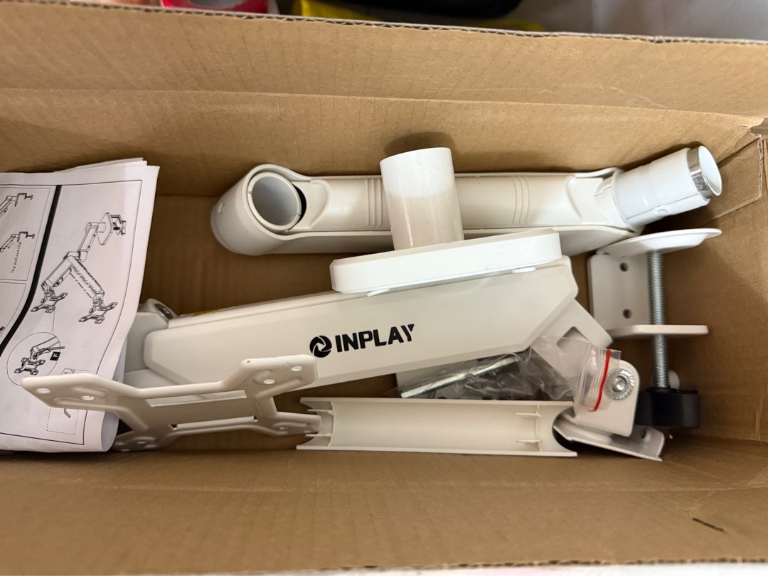 White Inplay Single Monitor Mount Arm, Computers & Tech, Parts ...