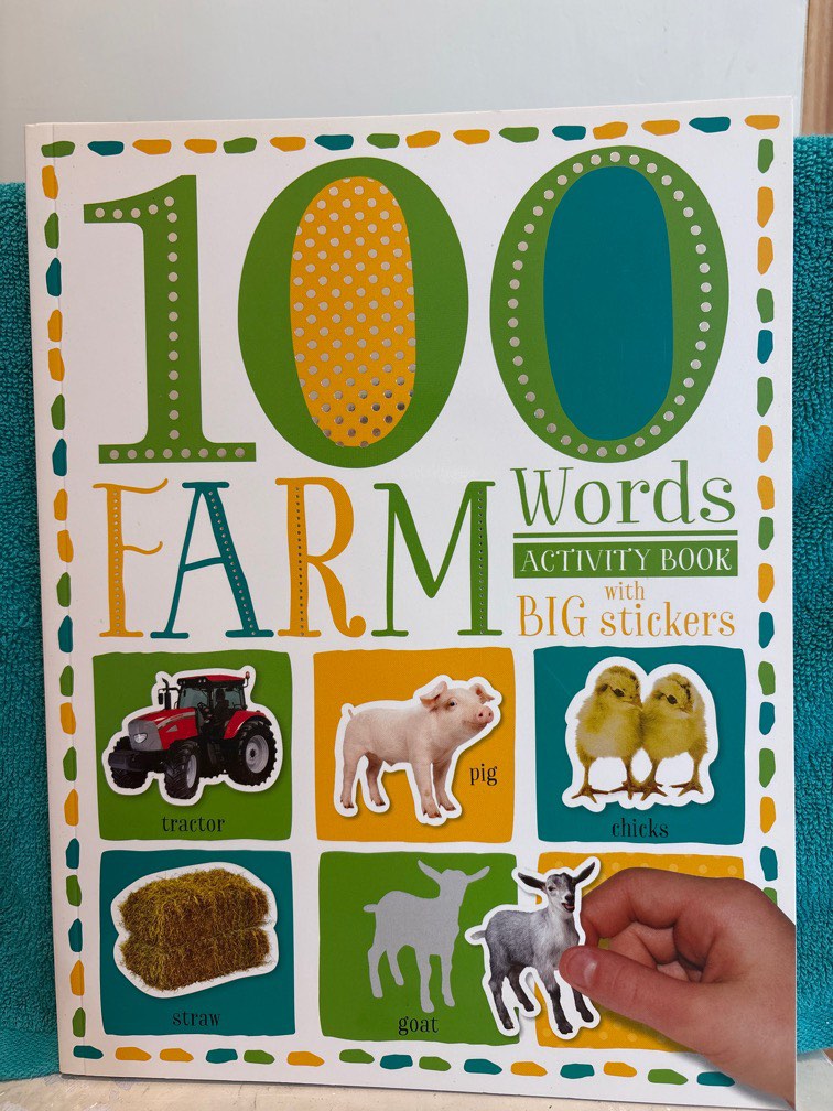 100 First Words (Activity Books with Big Stickers), 興趣及遊戲, 書本 & 文具, 兒童 ...