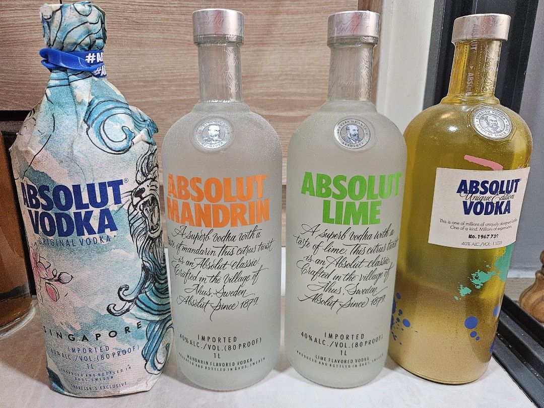 Absolut Vodka Assorted Flavors - 1L Bottles x 28, Food & Drinks ...