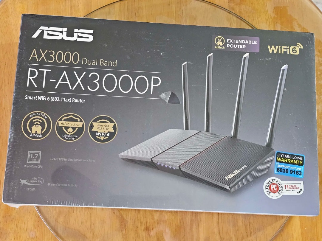 ASUS RT-AX3000P Dual Band AX3000 WiFi 6 Router, Computers & Tech, Parts ...