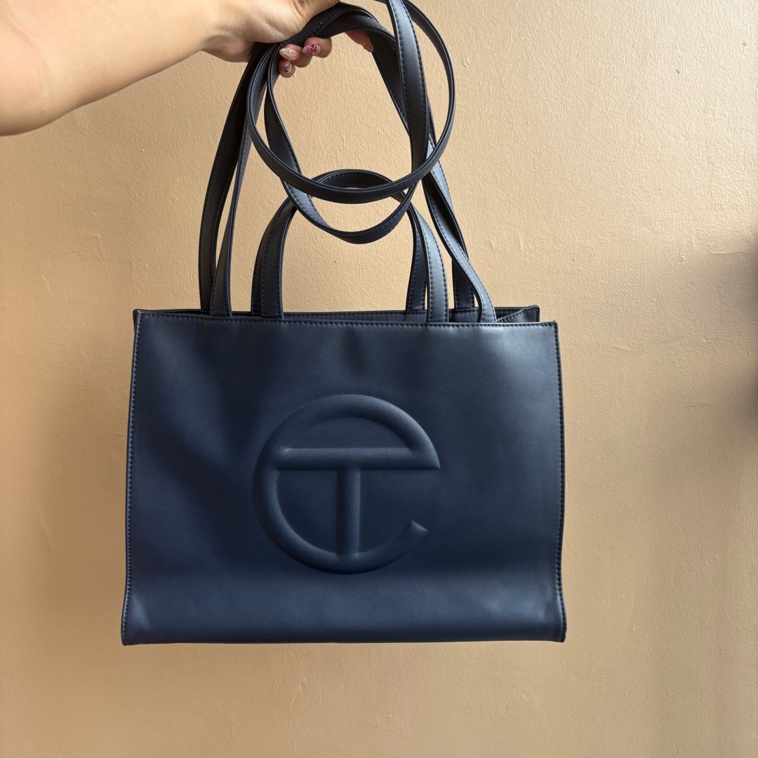 Authentic telfar shopping bag navy blue - cobalt medium bag, Luxury ...