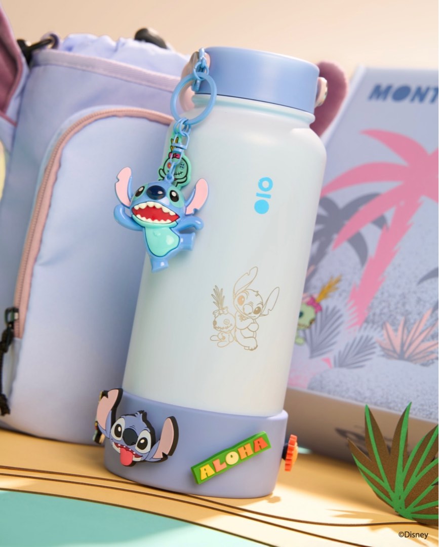 (BNIB) Montigo x Disney Stitch Water Bottle Set, Furniture & Home ...